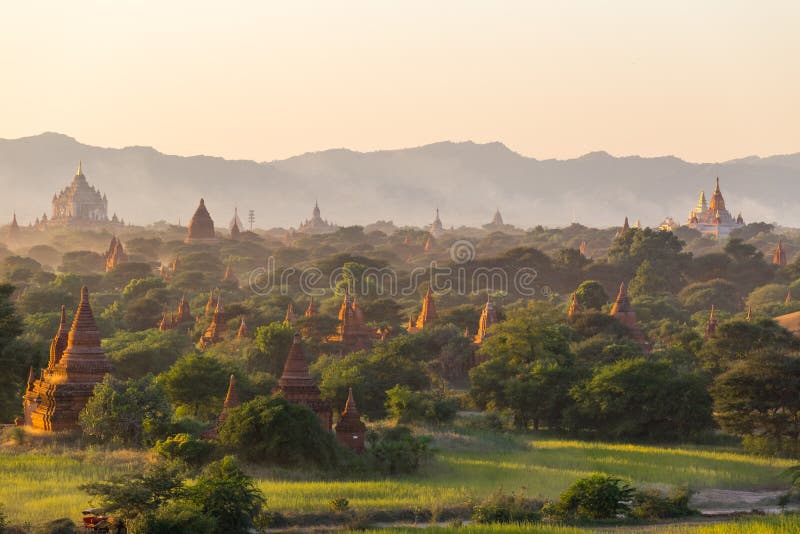 Bagan temples, Myanmar stock image. Image of architecture - 121654809