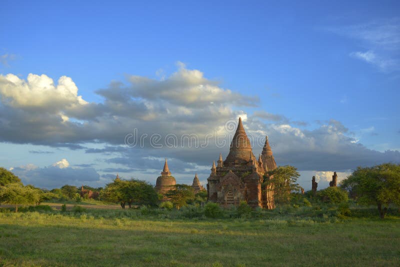 Bagan temples stock image. Image of group, burma, sunrise - 66900955