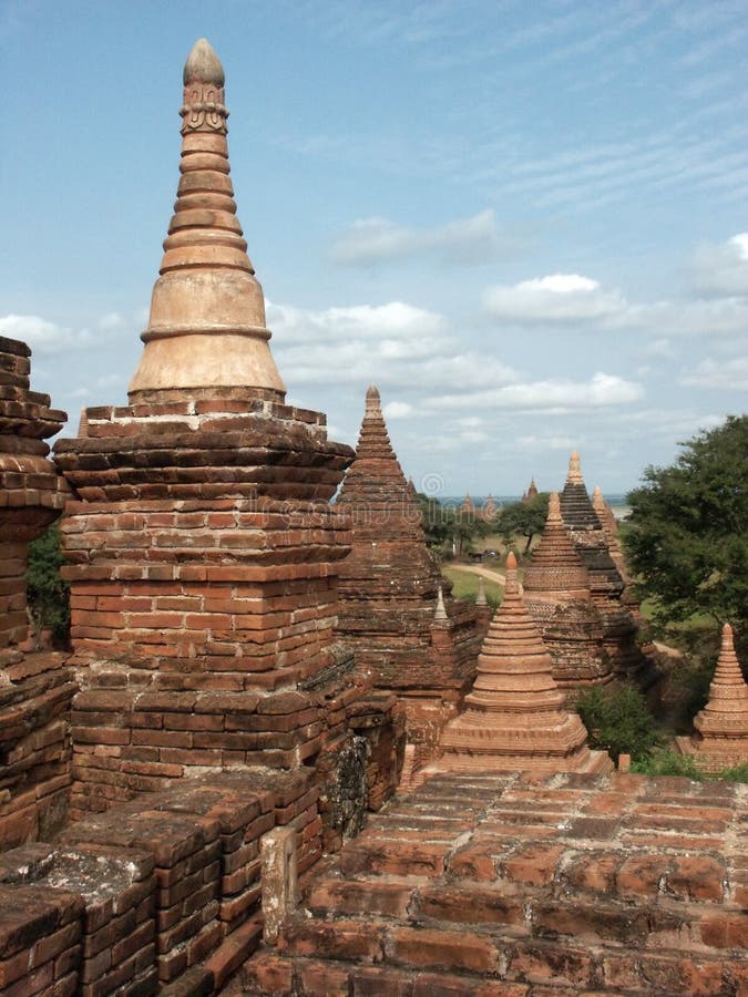 Bagan valley stock photo. Image of pagoda, valley, towers - 7542770