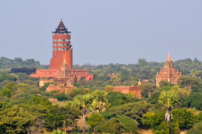 Bagan viewing tower stock image. Image of mandalay, building - 38214711