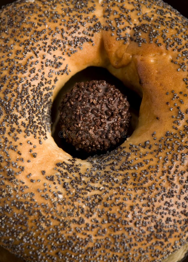Bagel and candy stock image. Image of cookies, poppy - 12731545