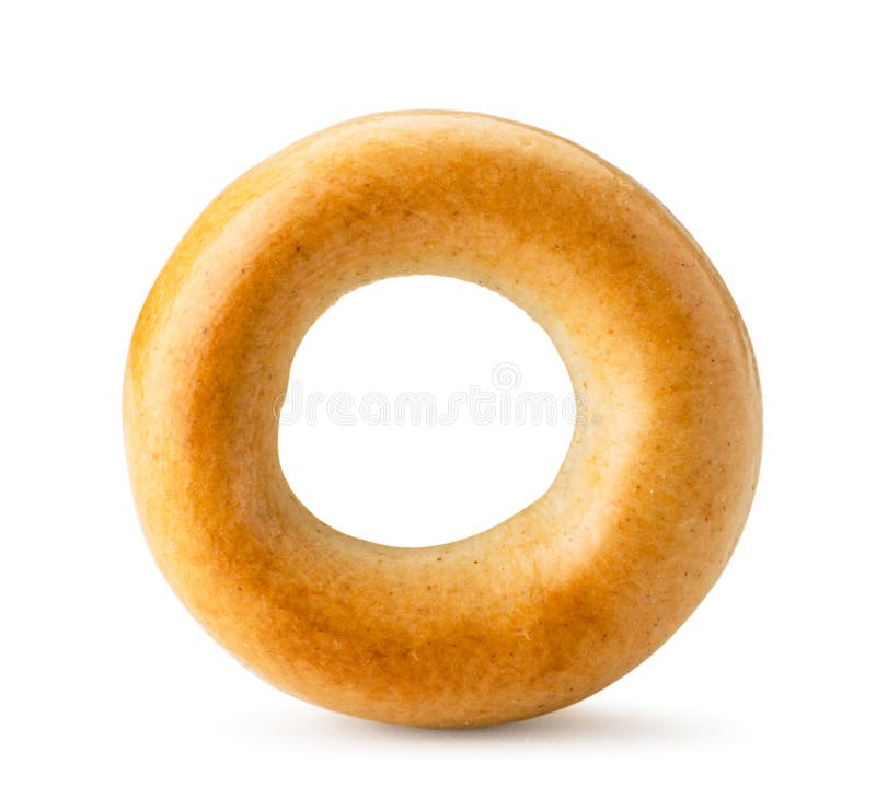 Bagel Closeup on a White Background. Isolated Stock Image - Image of ...