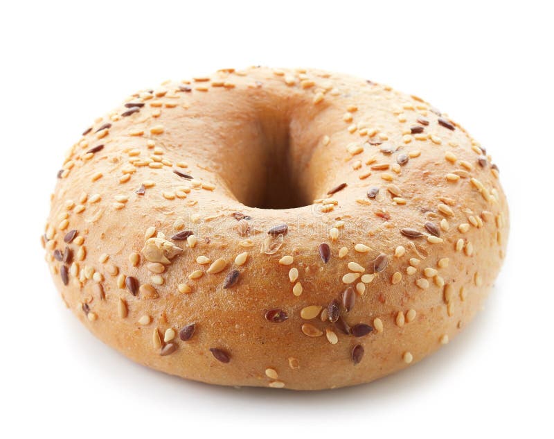 Bagel De Fullgrain Com As Sementes Na Tabela De Madeira Imagem de Stock ...