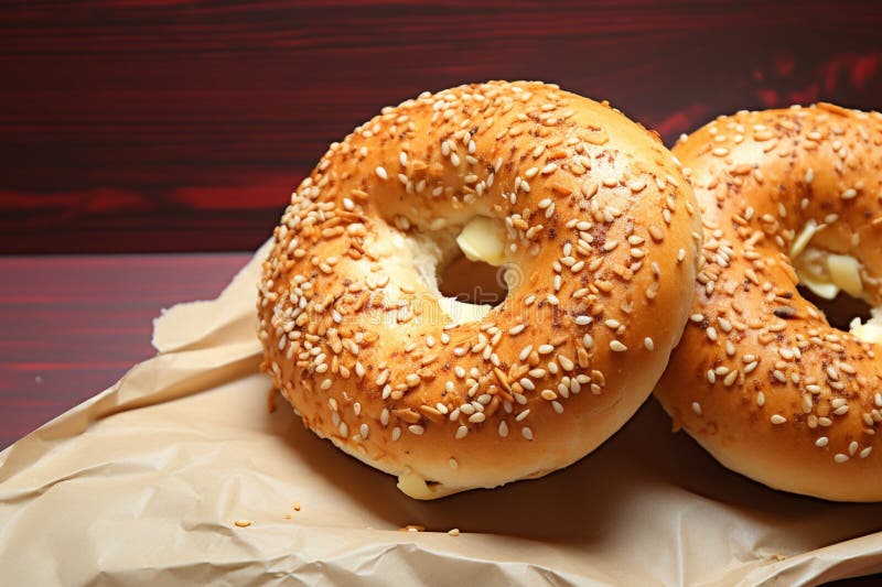 Bagel Duo a Delightful Pair of Freshly Baked, Inviting Goodness Stock ...