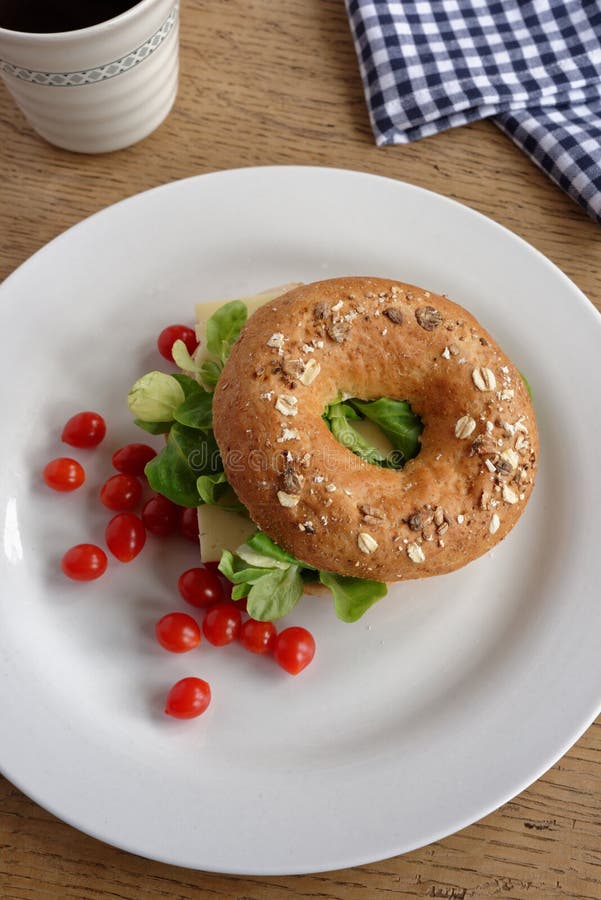 Bagel sandwich stock photo. Image of rustic, beer, macro - 39962316