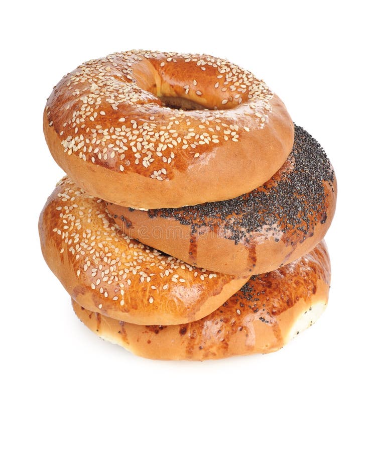 Bagels stock image. Image of stacked, grain, isolated - 11410737