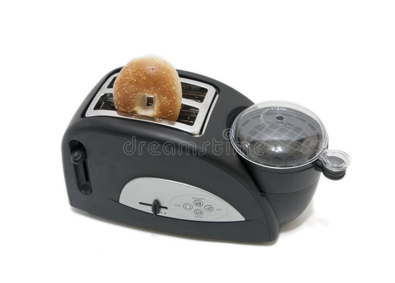 Bagel in the toaster stock image. Image of bagel, bread - 24033097
