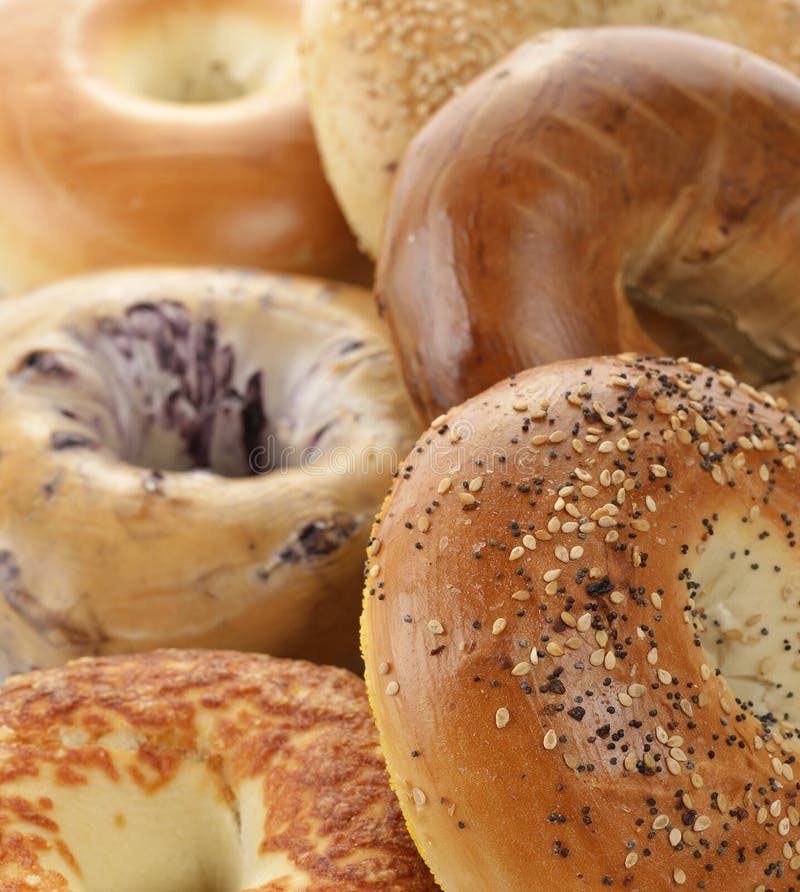 Bagels stock photo. Image of white, brown, seeds, variety - 27432420