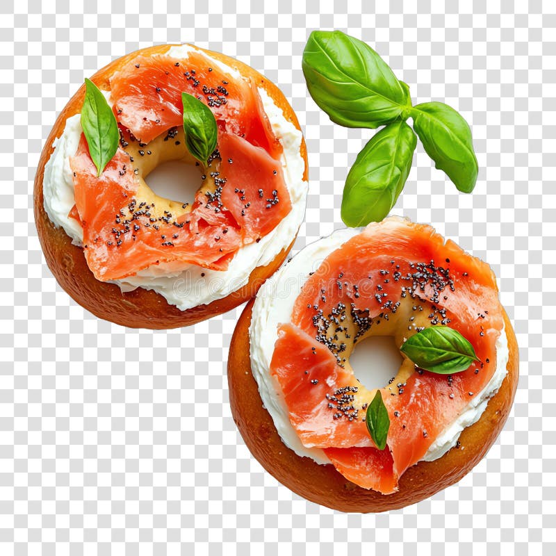 Bagels with Cream Cheese and Lox Stock Image - Illustration of plate ...