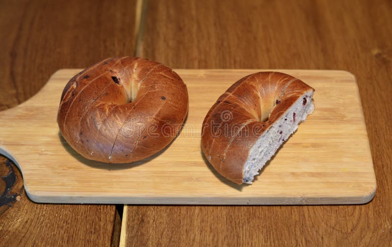 Bagels Cut in a Different Way Stock Photo - Image of gluten, table ...