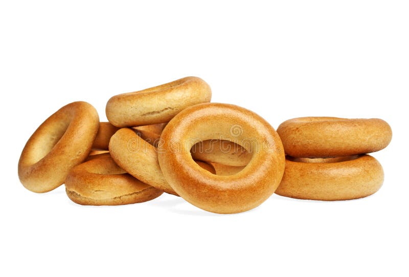 Bagels Isolated on a White Background Stock Photo - Image of bread ...