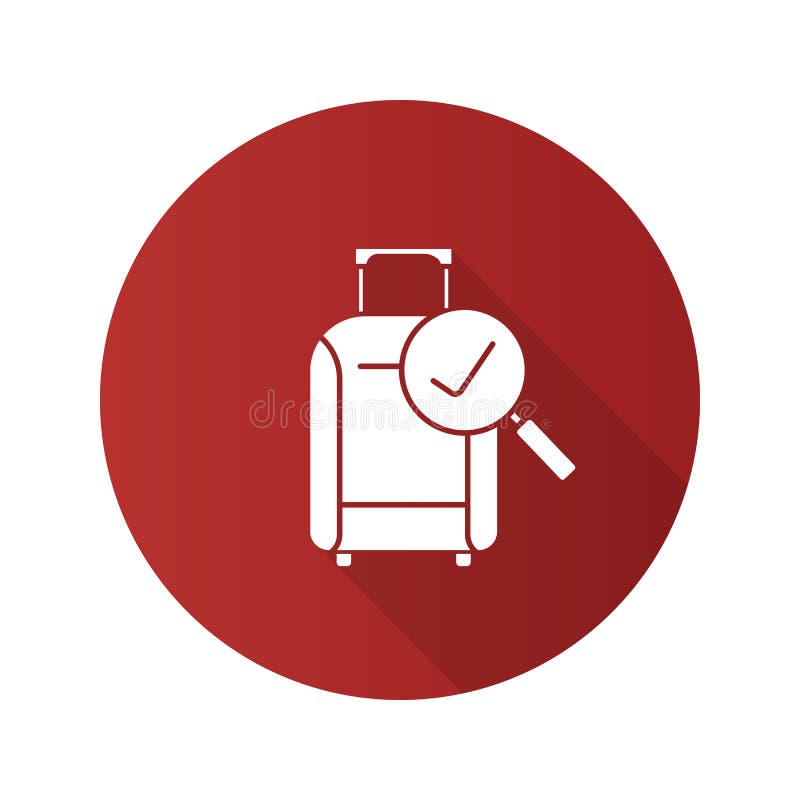 Baggage Allowance Flat Design Long Shadow Glyph Icon Stock Vector ...