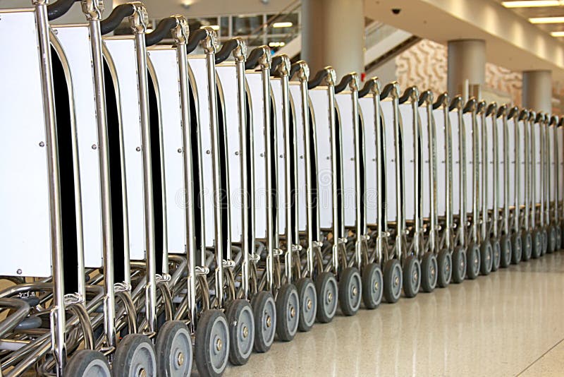 Baggage carts stock image. Image of retail, flight, traffic - 5910815