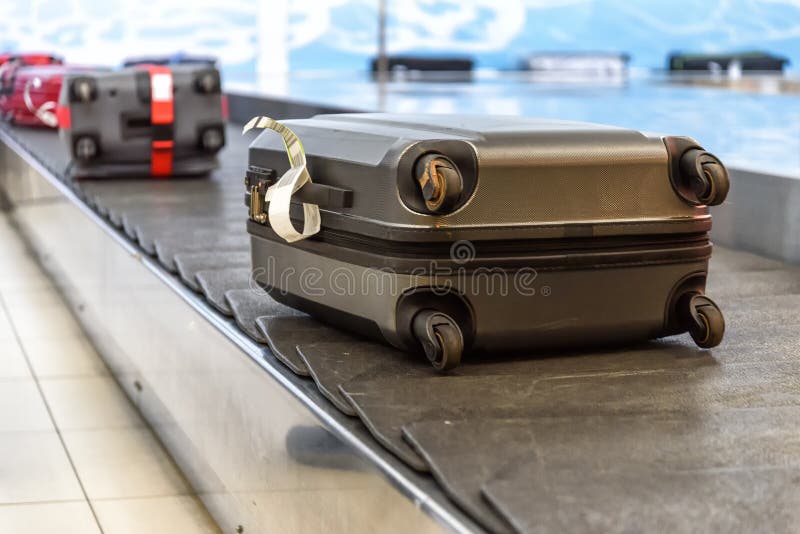 Baggage at the Baggage Claim at an Airport Stock Image - Image of ...