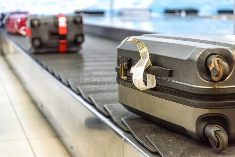 Baggage at the Baggage Claim at an Airport Stock Image - Image of ...