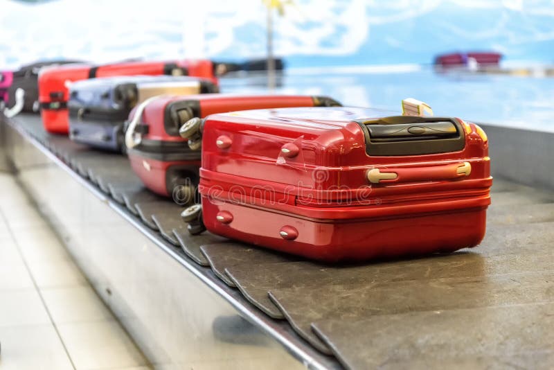 Baggage at the Baggage Claim at an Airport Stock Photo - Image of cabin ...