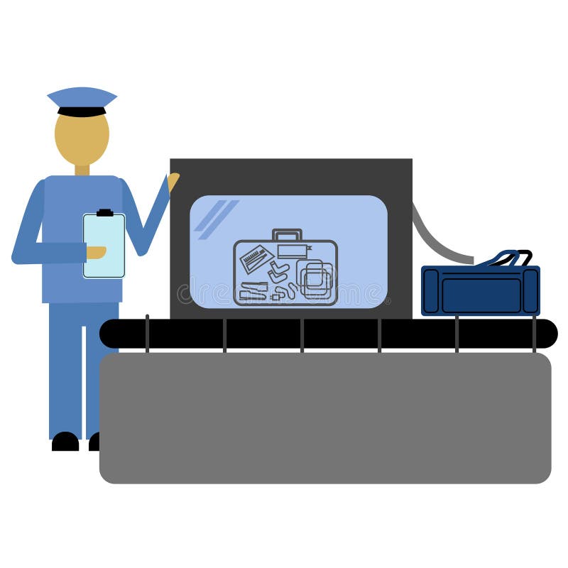 Baggage Customs Check, Baggage Tape and Scanner for Checking, Customs ...