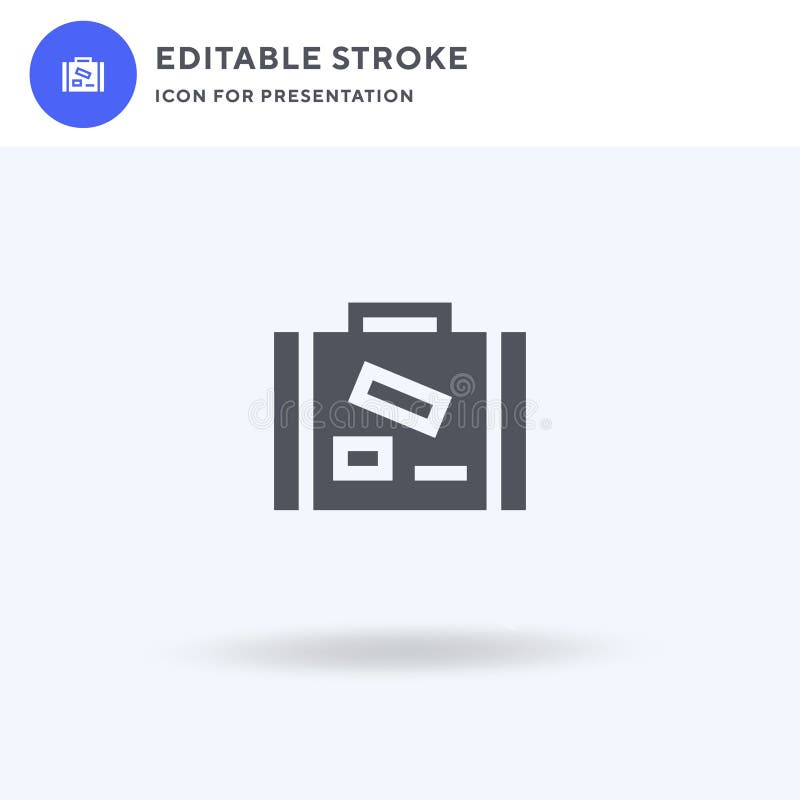 Baggage Icon Vector, Filled Flat Sign, Solid Pictogram Isolated on ...