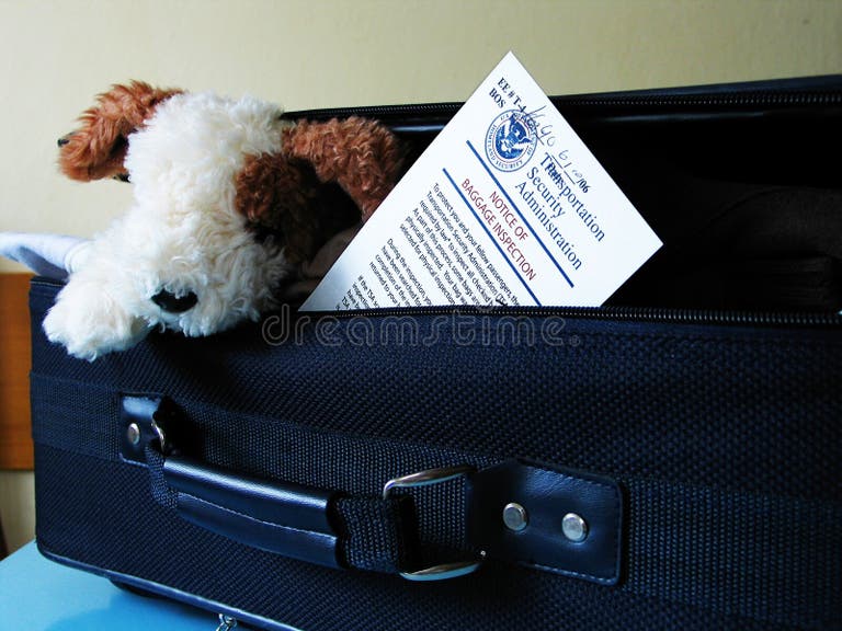 Baggage inspection notice stock image. Image of controll - 947847