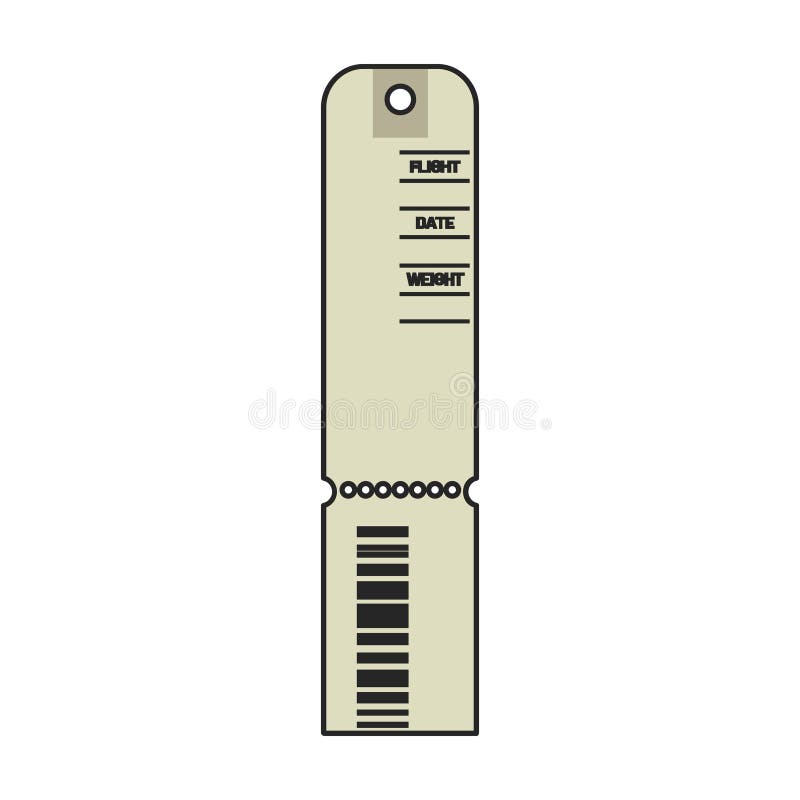 Baggage Tag Vector Icon.Cartoon Vector Icon Isolated on White ...