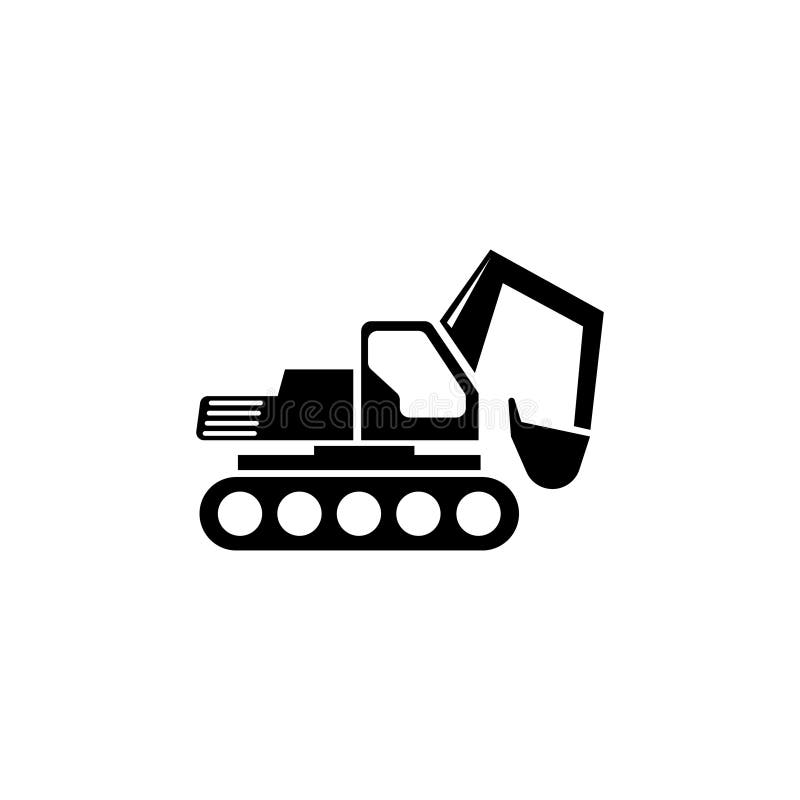 Bagger Flat Vector Icon vektor abbildung. Illustration von flat - 115653363