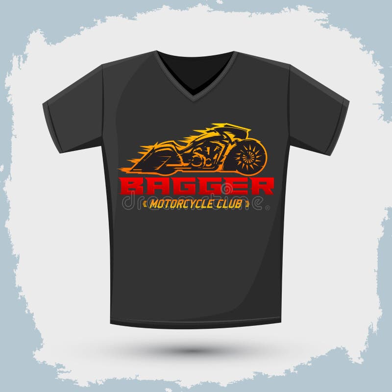 Bagger-Motorcycle Club Graphic-T-Shirt Design Vektor Abbildung ...