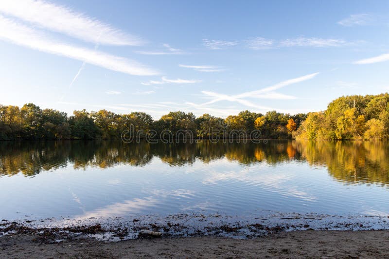 Baggersee Boberger Dünen stock image. Image of naturschutzgebiet ...