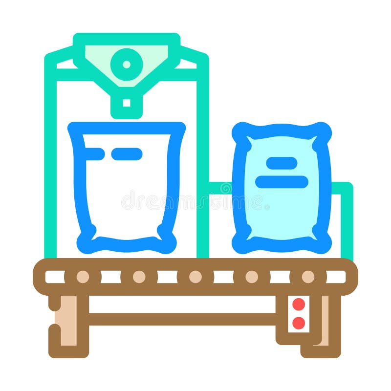 Bagging Machine Cement Production Color Icon Vector Illustration Stock ...