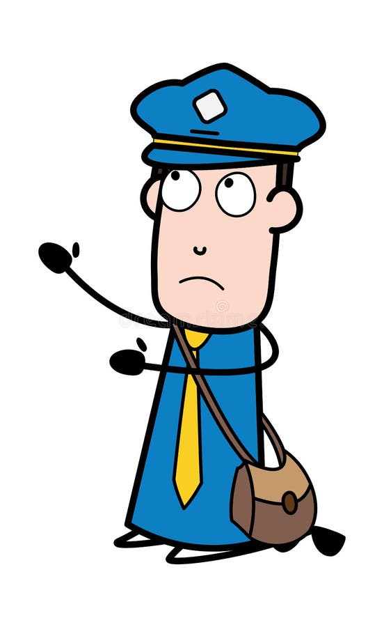 Bagging - Postman Cartoon Courier Guy Vector Illustration Stock ...