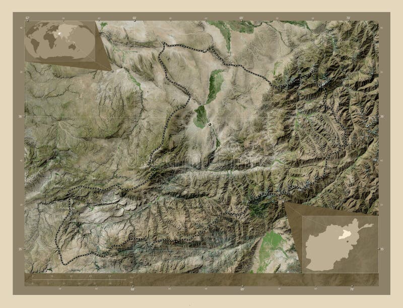 Baghlan, Afghanistan. High-res Satellite Stock Vector - Illustration of ...
