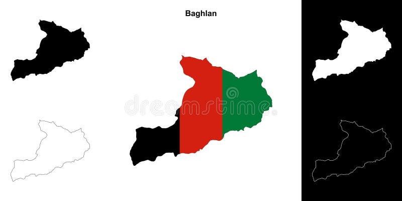 Baghlan outline map stock vector. Illustration of region - 323726166