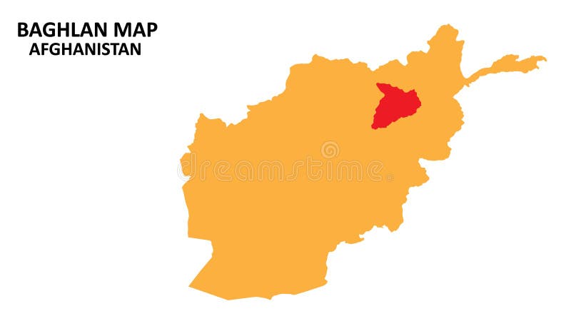 Baghlan State and Regions Map Highlighted on Afghanistan Map Stock ...