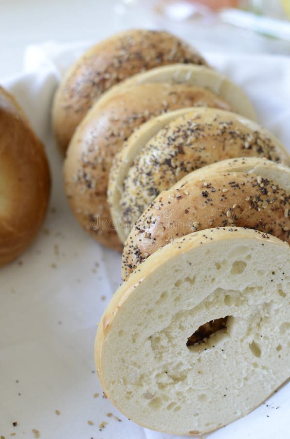 Bagles stock image. Image of bread, carbs, sesame, muffin - 58046957