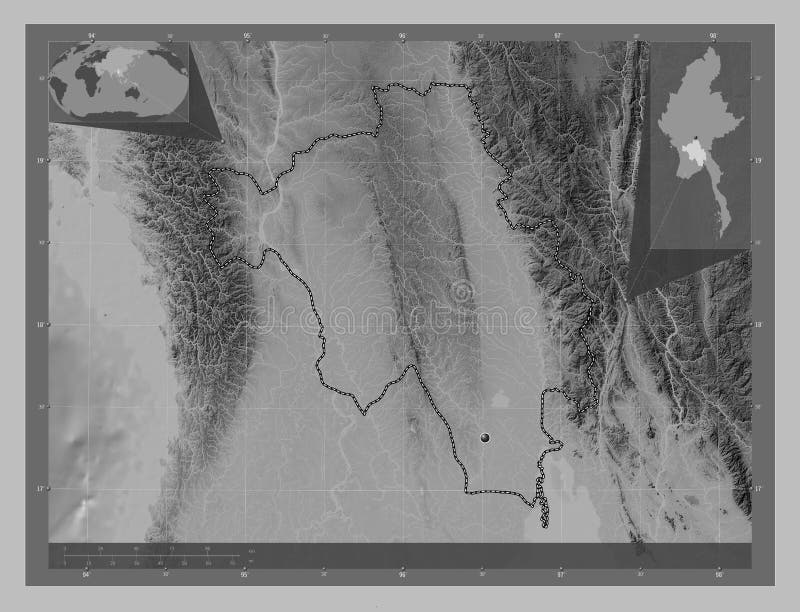 Bago, Myanmar. Grayscale. Capital Stock Illustration - Illustration of ...