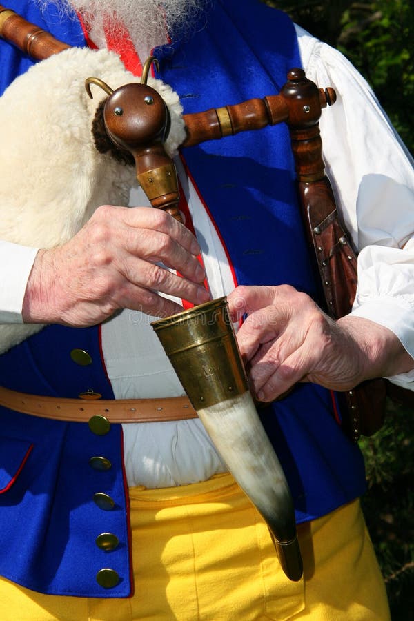 Bagpipe stock photo. Image of piper, hand, highland, costume - 39189196