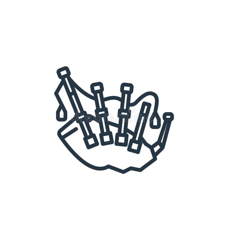 Bagpipe Icon Vector from St Patricks Day Concept. Thin Line ...