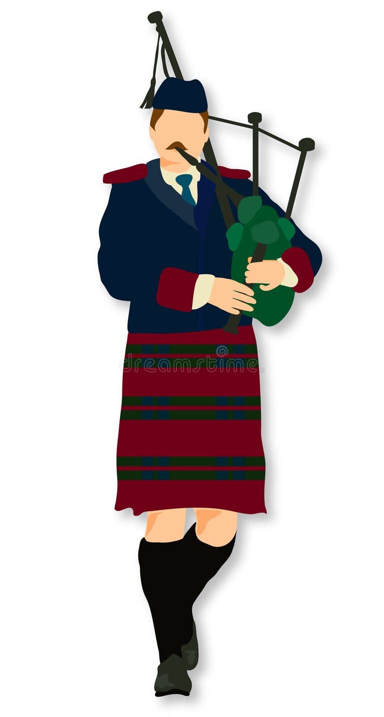 Bagpipe Player Stock Illustrations – 148 Bagpipe Player Stock ...