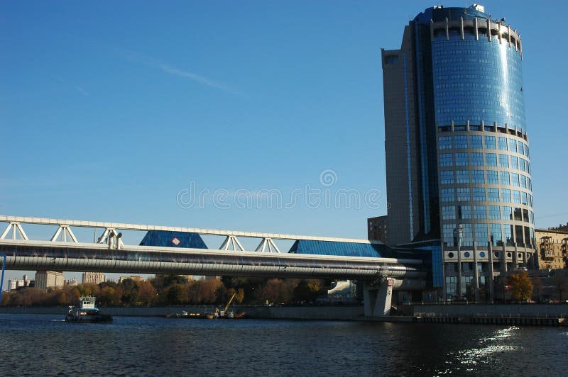 Bagration bridge stock image. Image of glass, detail, modern - 330241