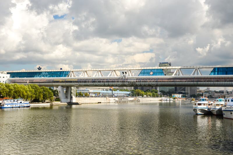 Bagration bridge editorial photography. Image of office - 81886522