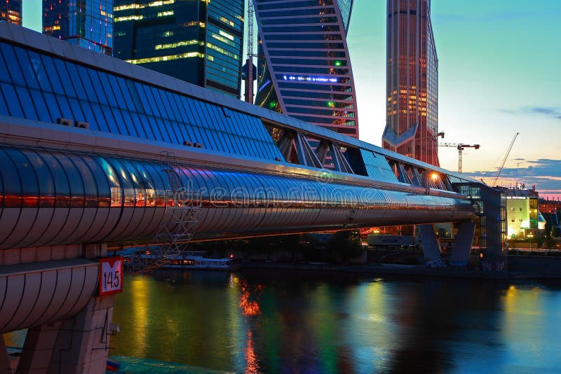 Bagration Bridge (2) stock image. Image of cloudy, moscow - 51301427