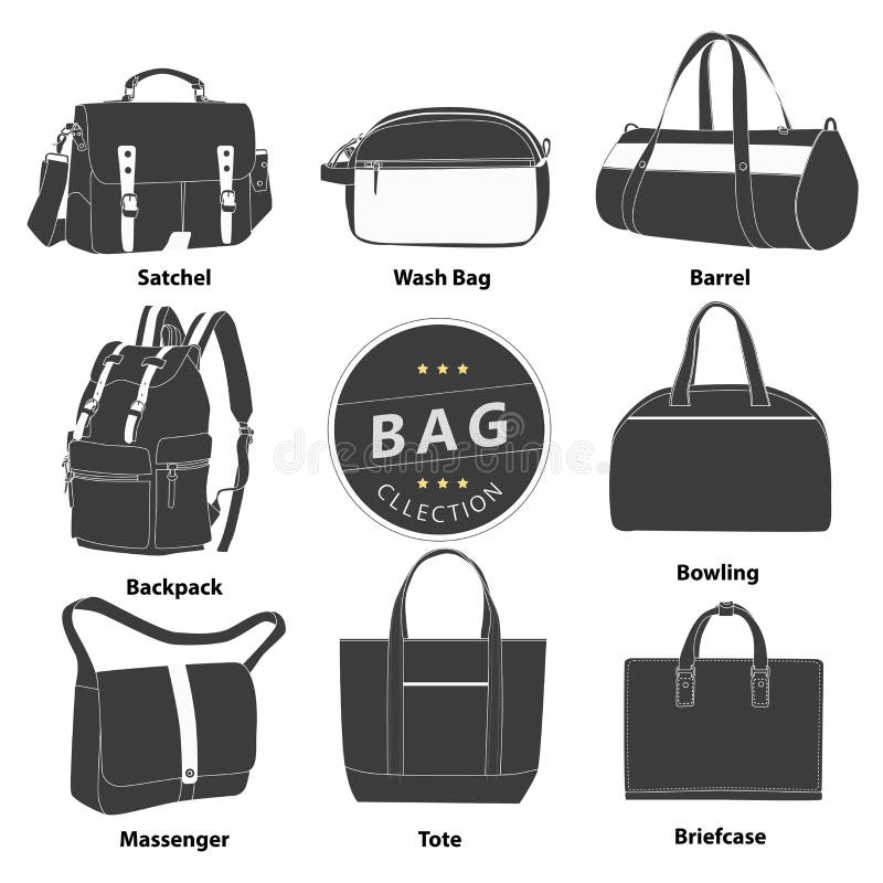 Bags collection set stock vector. Illustration of accessory - 69301482