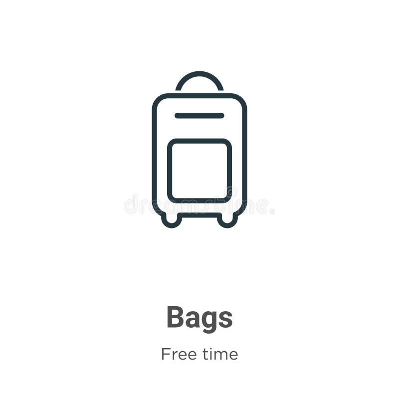 Bags Outline Icon and Symbol for Website, Application Stock Vector ...