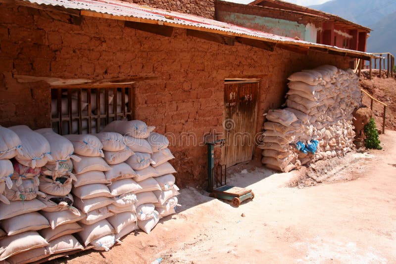 Bags of salt stock image. Image of organic, maras, producing - 26210339