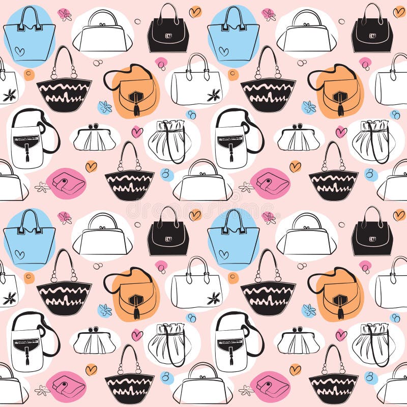 Bags seamless pattern stock vector. Illustration of graphic - 30068690