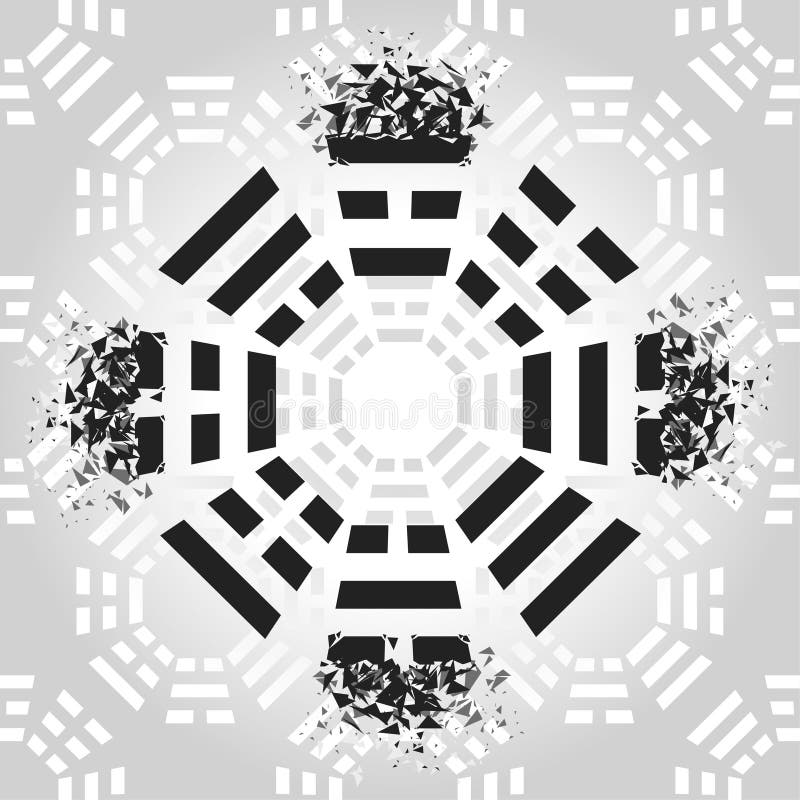 Bagua symbol stock vector. Illustration of customs, prosperity - 15900698