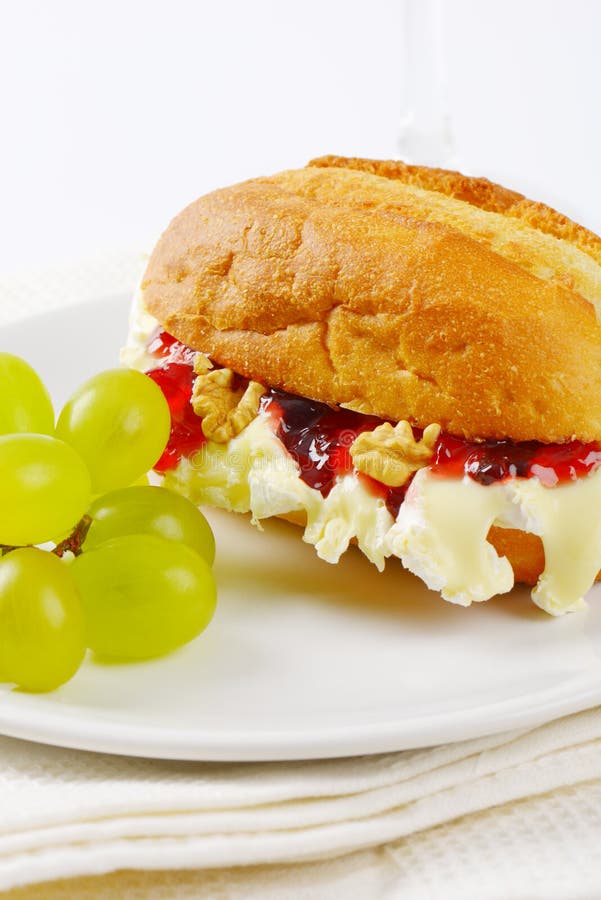 Baguette with cheese stock photo. Image of lunch, green - 54794146