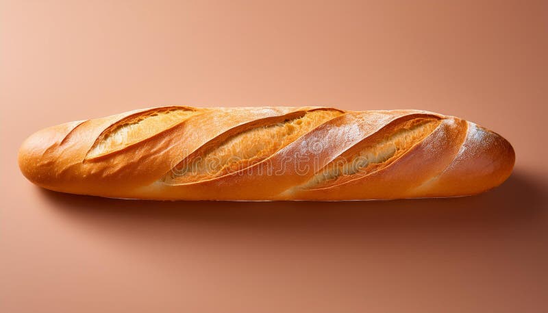 Baguette with a Crispy Crust on a Soft Background, Representing ...