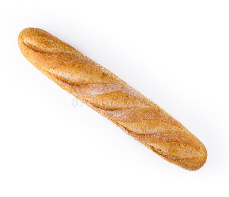 Baguette Long French Bread Isolated Stock Image - Image of baked, wheat ...