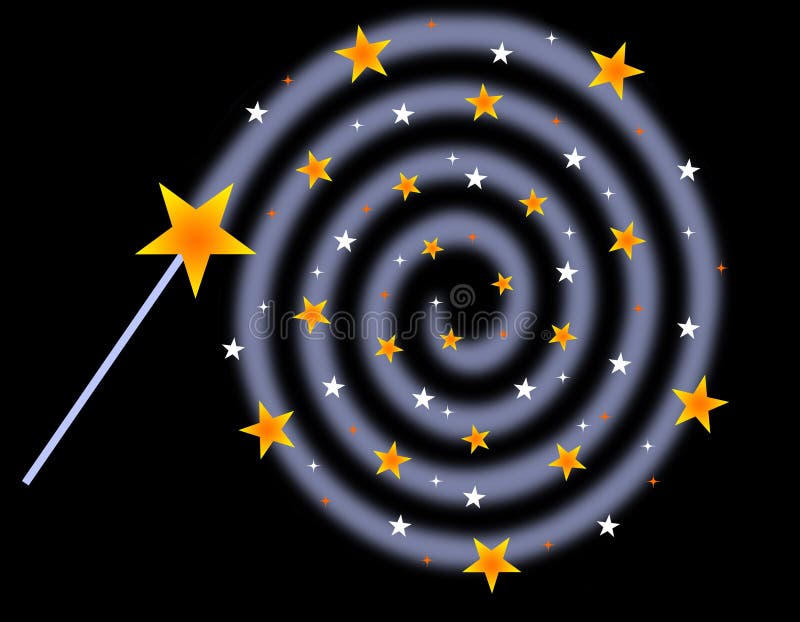 Baguette magique magique illustration de vecteur. Illustration du ...