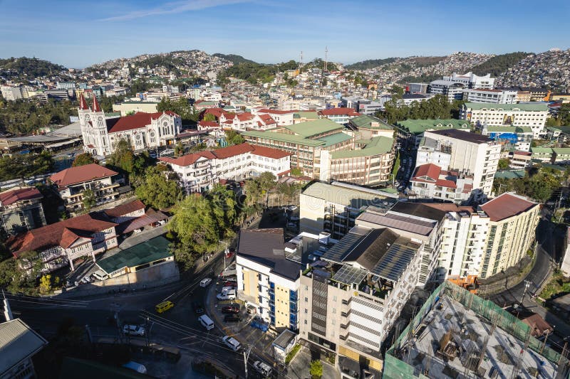 Baguio City, Philippines - the Bustling Center of Baguio at Rush Hour ...
